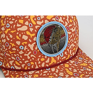 Dead Drift Fly Fishing Patch 5-Panel Vintage Trucker Rope Cap, Fly Fishing Hat (Trout Skin)
