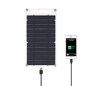 Solar Panel Charger, Shineslay USB Port 10W Portable Ultra Thin High Power Monocrystalline Silicon Solar Panel for Cell Phone Camping