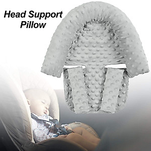 Baby Head Support Cushion, Newborn Baby Pillow Sleep Cushion Body Soft Baby Stroller Support Car Seat Head Baby Head Support and Strap Covers Baby Headrest and Carseat Neck Cover Car Seat Head Hugger