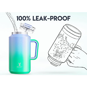 Meoky 50 oz Tumbler with Handle, Stainless Steel Vacuum Insulated Tumbler with Lid and Straw, Keeps Cold for 36 Hours, 100% Leak-proof, BPA-Free (Fairyland)