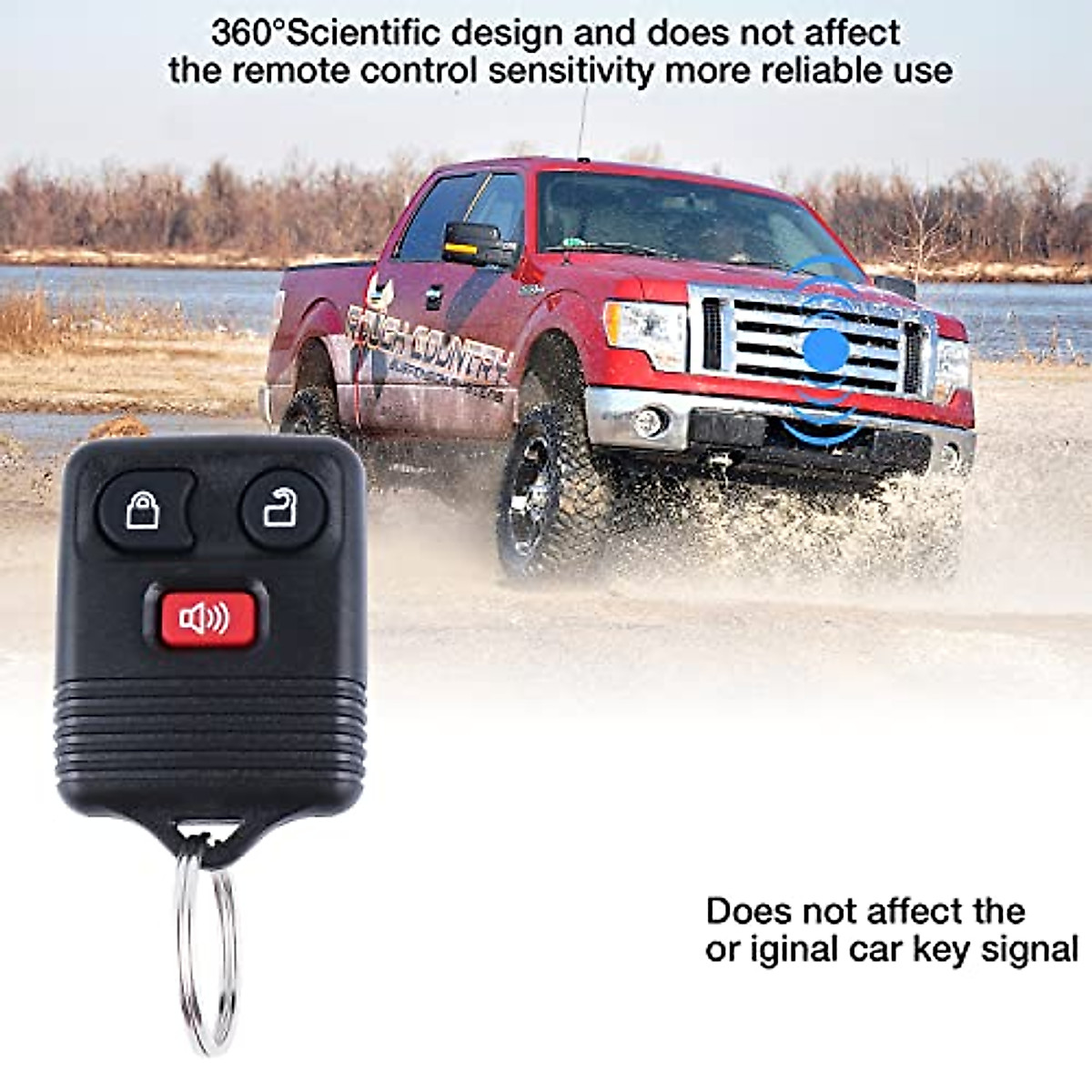 Car Keyless Entry Remote Key Fob Replacement for Ford 1998-2016 F150 F250 F350 Escape Expedition Explorer Ranger /Mazda /Lincoln CWTWB1U331 CWTWB1U345 3Button Pack of 2