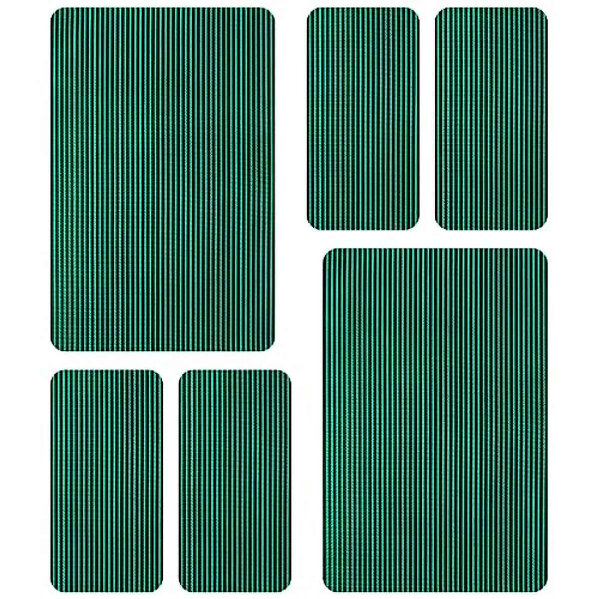 Lfutari 6pcs Swimming Pool Cover Repair Kit - Pool Safety Cover Patch Kit - Self-Adhesive Mesh Pool Cover Saver Patch Kit for Inground Safety Pool Cover (2pcs 12x8 inch+4pcs 4X8 inch)