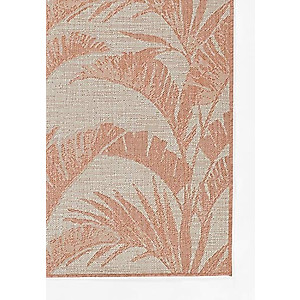 Momeni Riviera Transitional Indoor/Outdoor Area Rug, Coral, 3'3" X 5'