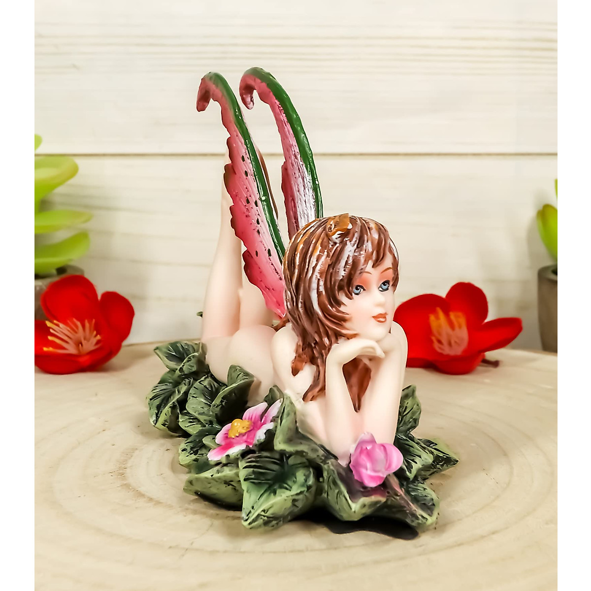 Ebros Amy Brown Whimsical Primrose Spring Flower Garden Fairy Figurine FAE Magic Statue Fantasy Collectible 4.75" Long