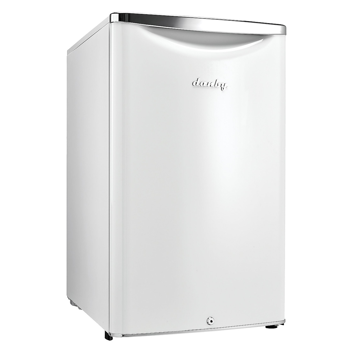 Danby DAR044A6PDB 4.4 Cu.Ft. Mini Fridge, Compact Refrigerator For Bedroom, Living Room, Bar, Dorm, Kitchen, Office, E-Star In Pearl White With Lock