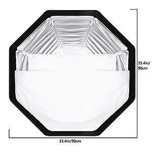 NEEWER 35.4''/90cm Octagonal Softbox Quick Release, with Bowens Mount, Carrying Bag Compatible with Neewer CB60 CB100 CB150 Vision 4 S101-300W/400W and Other Bowens Mount Light -SF-RPBO36