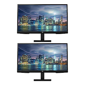 HP P27h G4 27 Inch IPS LED Backlit Monitor 2-Pack, Integrated Speakers, HDMI, FHD