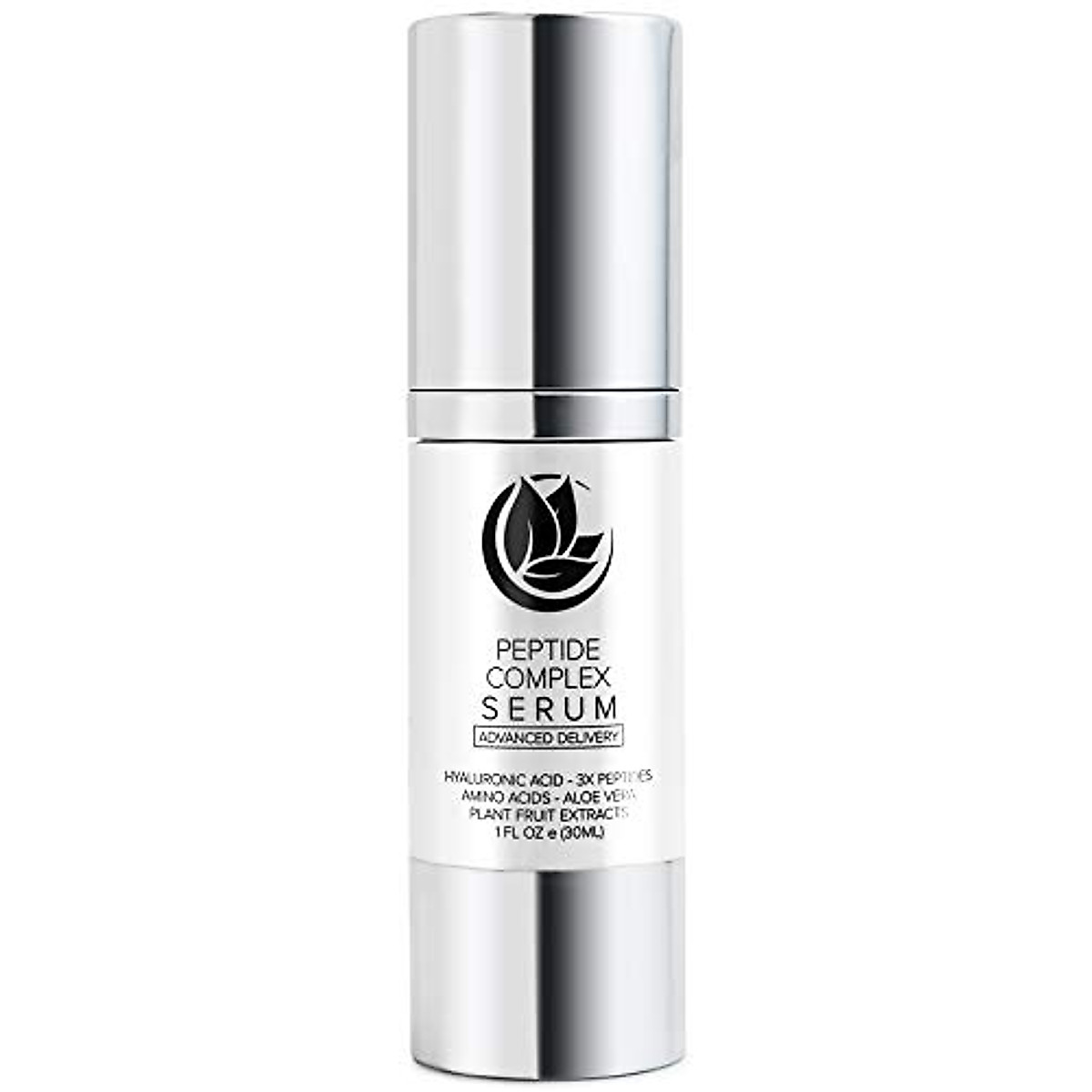 Peptide Complex Serum by Microderm GLO - Best Skin Toning, Facial Tightening, 100% PURE & NATURAL, Plump, Hydrate & Nourish Your Face, Boosts Collagen & Heals Skin While Improving Tone & Texture, 1oz