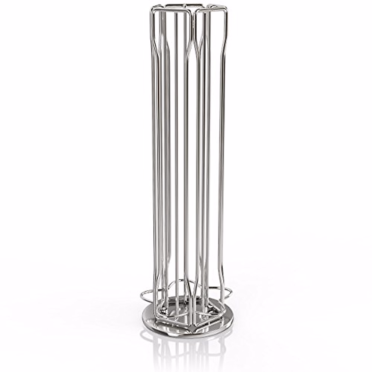 BluePeak Nespresso Carousel - Holds 50 Capsules, OriginalLine Pod Storage - Nifty Nespresso Pods Holder - Coffee Pod Dispenser Organizer Rack Stand, 360-Degree Rotation, Elegant, Modern Chrome Finish