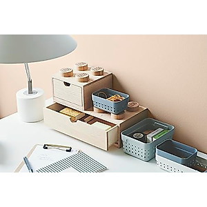 LEGO 2x4 Wooden Desk Drawer, Oak Dark Stained