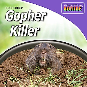 Bonide Gophertox Gopher Killer, 1 lb. Ready-to-Use Poison Bait Granules to Protect Lawn & Garden from Pocket Gophers