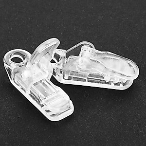 Tihebeyan 20 pcs Tent Tarp Clips,Heavy Duty Windproof Awning Poles Clamp Grip, Plastic Alligator Snaps for Camping, Tarps, Caravan, Transparent