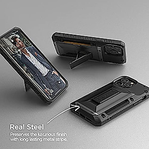 VRS DESIGN Damda Glide Hybrid Phone Case for iPhone 13 Pro Max, Card Slot Holder with Kickstand, Functional Sturdy Case Compatible for iPhone 13 Pro Max Case (2021) Black