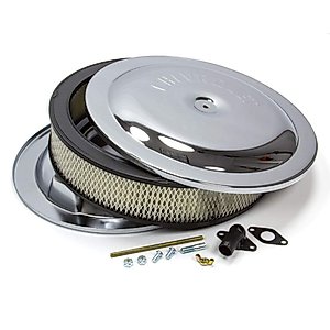 Proform 141-307 Chrome 14" Diameter Air Cleaner Kit with Raised Chevrolet Logo and 3" Paper Filter