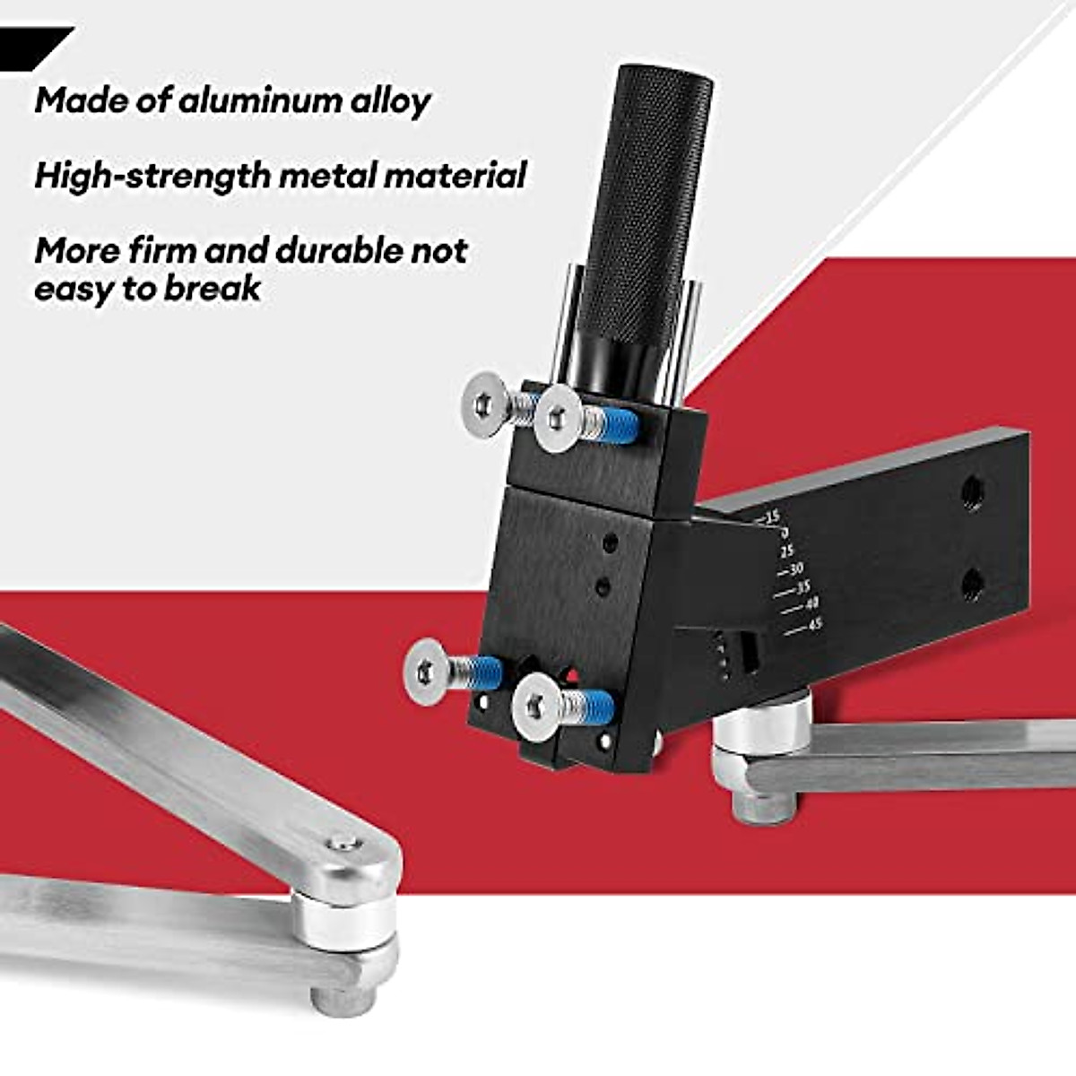 Lawn Mower Blade Sharpener Black Blade Sharpener for Lawn Mower 15°-45° Adjustable Straight and Standard Lawn Mower Blades(Black,5005)