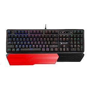 BLOODY B975 Optical Switch Gaming Keyboard Gaming | Fastest Keyboard Switches in Gaming | Full Size | RGB LED Backlit Keyboard | Smooth & Linear Key Feedback | Detachable Wrist-Rest Design