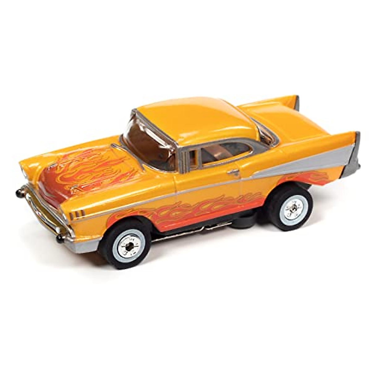 Auto World Thunderjet Cars N Coffee 1957 Chevrolet Bel Air (Orange) HO Scale Slot Car
