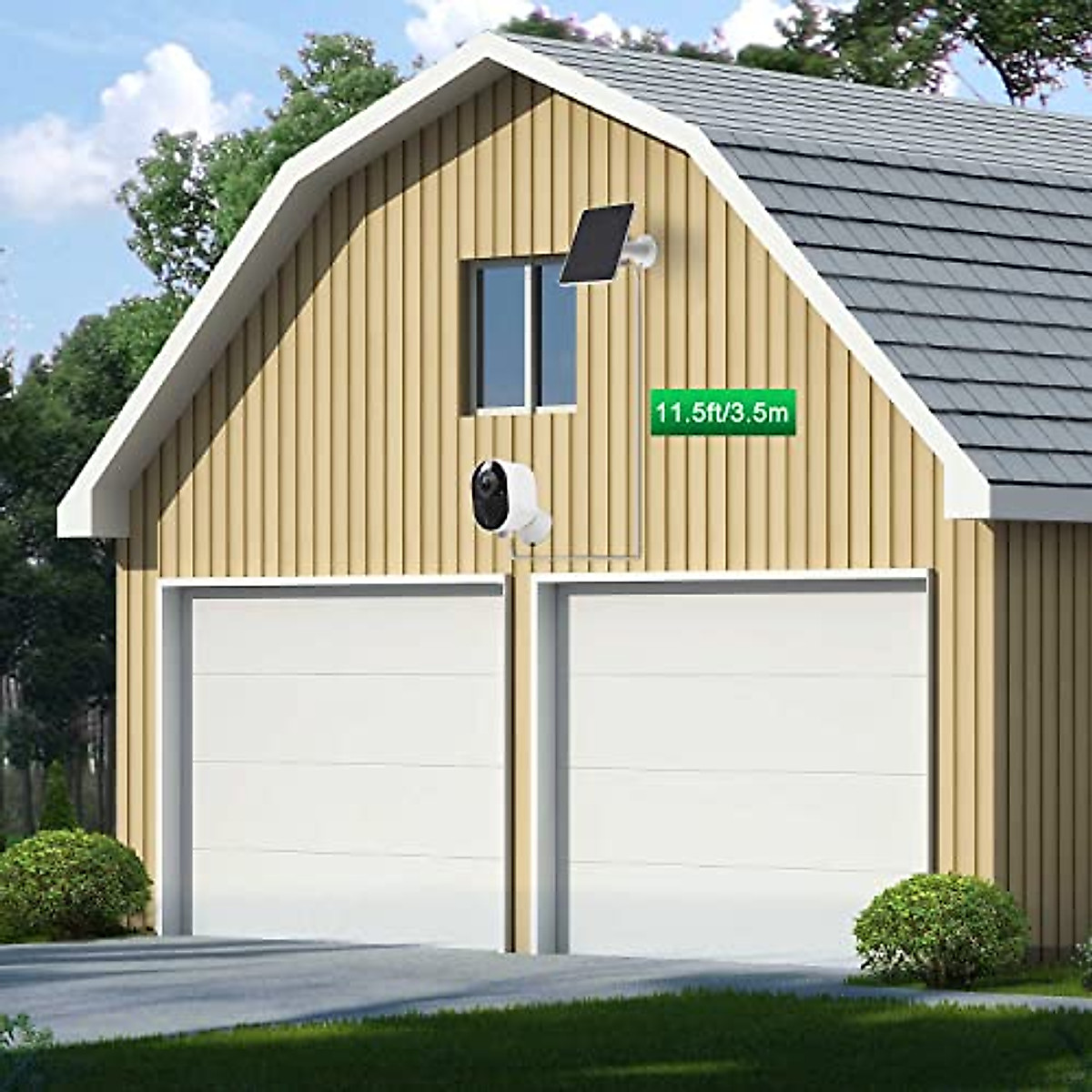 UYODM Solar Panel for Arlo Pro 3/Pro 4/Ultra/Ultra 2,Continuous Power Supply, IP66 Weatherproof (3PACK,White)