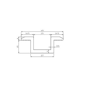 Solar mid clamp Panel 1.06" (Pack of 20)