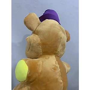 10in Purple Hat Golden Freddy Plushie - Soft Stuffed Bear Fazbear Freddie Toy
