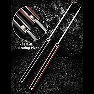 Carimee Folding Pocket Knife 4" D2 Blade, Ball Bearing Pivot, for Everyday Carry Gentlemen EDC Outdoor