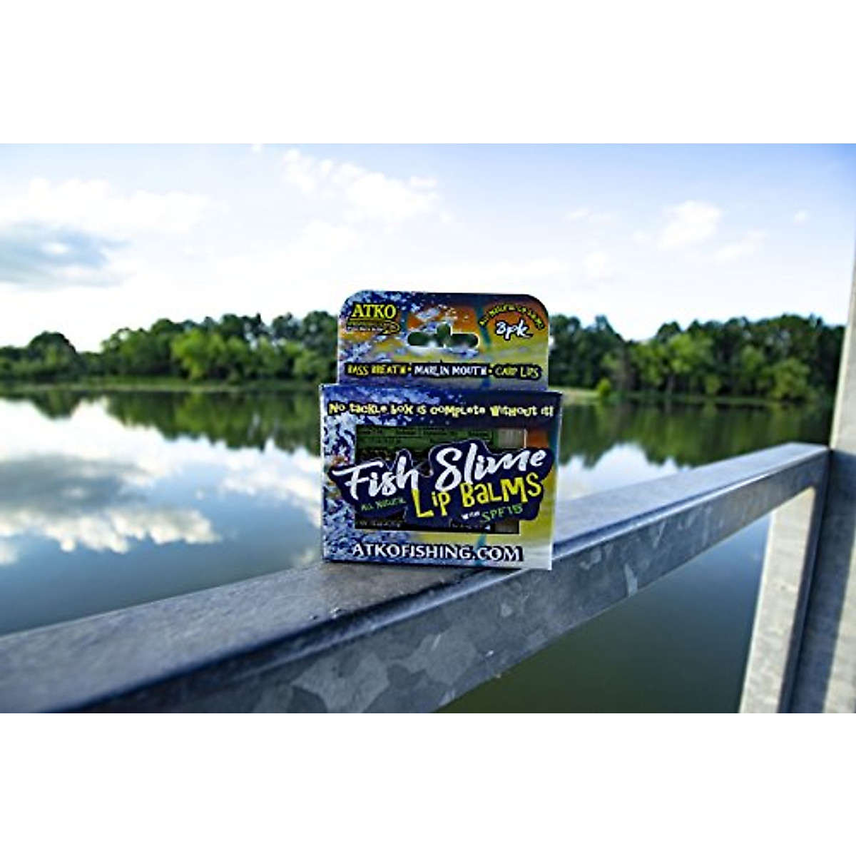 Atko Fish Slime Lip Balm-All Natural 3 Flavors-Carp Lips(unflavored), Bass Breath(Peppermint), Marlin Mouth(Citrus) (Fish Slime 3 Pack)