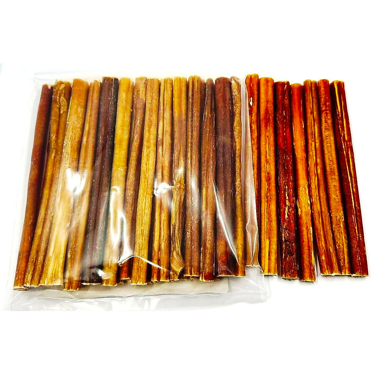 ELITE TREAT Natural Odor Bully Sticks for Dogs，Healthy Long Lasting Pizzle Chews (6 Inch, 24 Pack)，All Natural，Free Range 100% Grass-Fed Beef，Grain-Free (Medium/Thin)