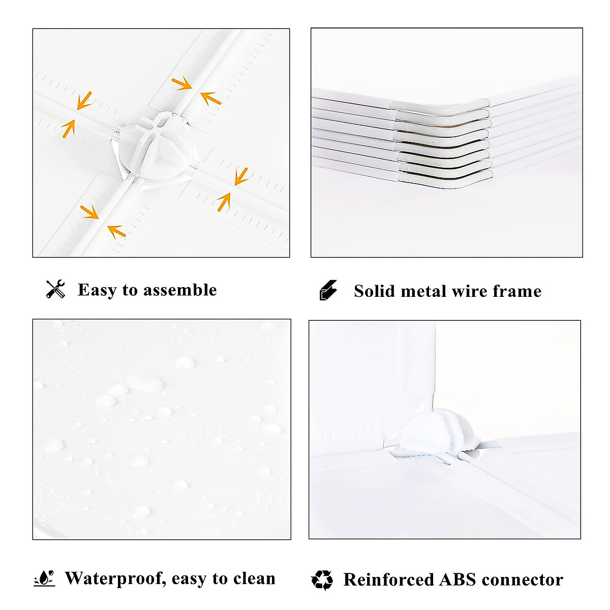 AWTATOS Cube Storage Organizer Modular Storage 12 Cube Bookshelf DIY Plastic Closet Clothes Storage Shelves with Wooden Mallet, Stackable Storage Solution for Home, Office, Bedroom, White