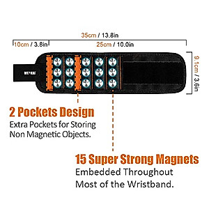 WEARXI Gifts for Men, Stocking Stuffers for Men Magnetic Wristband, Tool Gifts for Men Who Have Everything, 9 in 1 Multitool Pen Set Tech Gifts for Men,