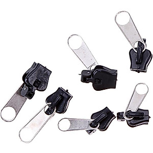 12 Pcs Black Universal Instant Fix Zipper Repair Kit Replacement Zip Slider Teeth Zippers Design Arts, Crafts and Sewing Fasteners