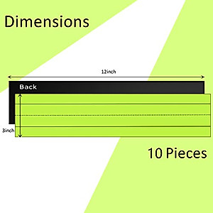 10 Pack Magnetic Sentence Strips, Sentence Strips with Magnets, 12 x 3 in, Magnetic Dry Erase Sentence Strips, Lined Magnetic Strips, Reusable Classroom Learning Tool for Learning (Bright Color)