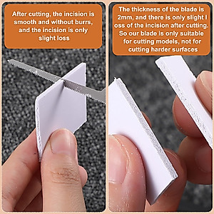Mini Hand Saw Model Craft Blade Tools Razor Set 2 Handles with 12 Craft Blade Model Tool Hobby for Cutting Model Parts