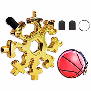 20-in-1 Snowflake Multi Tool,Portable Mini Snowflake Tool, Hex Wrench Screwdriver Allen Wrench/Bottle Opener/Allen Wrench/Ring Spanner/Bicycle Wrench, Men's Gift, Cool Gadgets Gift Idea