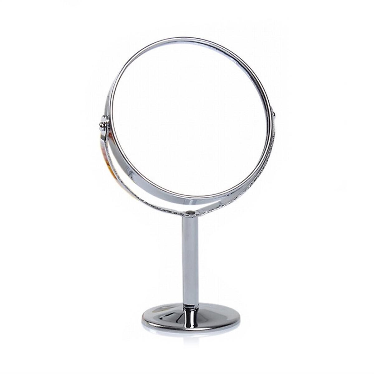 LEEOX Make Up Mirror Magnification Circular Makeup Mirror Dual 2 Sided Round Shape Rotating Cosmetic Mirror Stand Magnifier Mirror Standing Mirror