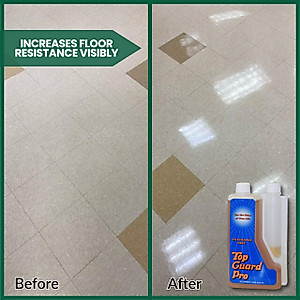 TOP GUARD PRO - Industrial and Commercial Cleaning Supplies Floor Protection, Surface Shield, Creating a Lustrous Wet Look Shine Floor Finish, Floor Shine for All Floors (6x1 Liter)