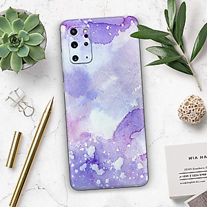 DesignSkinz Blue 4 Absorbed Watercolor Texture Protective Vinyl Decal Wrap Skin Cover Compatible with The Samsung Galaxy S20 (Screen Trim & Back Glass Skin)