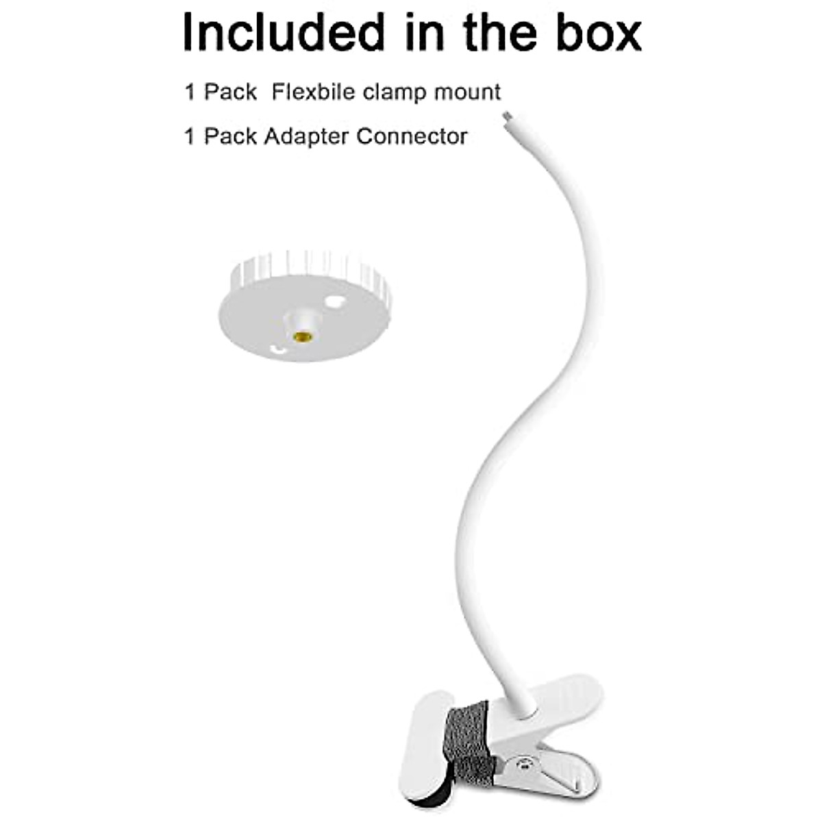 AOZTSUN Flexible Clip clamp Mount Compatible with Infant Optics DXR-8 and DXR-8 PRO Video Baby Monitor Camera 15.7 inches Flexible Long Gooseneck Arm, Baby Monitors Holder for Crib Baby Camera Stand