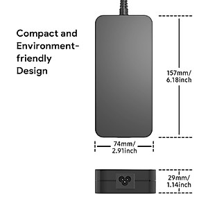 KFD 19V 120W Charger Adapter for Inogen One G1 G2 G3 G4 Oxygen Concentrator BA-303 Power Supply, Intel NUC 14 13 12 11 10,Beelink SER8,ACEMAGIC AD08,Geekom IT13,ASUS Chromebox 5 Mini PC Power Cord
