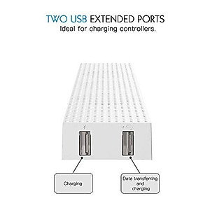Xbox one S Cooling Fan System, Megadream Adjustable 3 High Speed Fans Cooling Dock & 2 USB Ports & Data Syncing for Microsoft Xbox One Slim Gaming Console – White