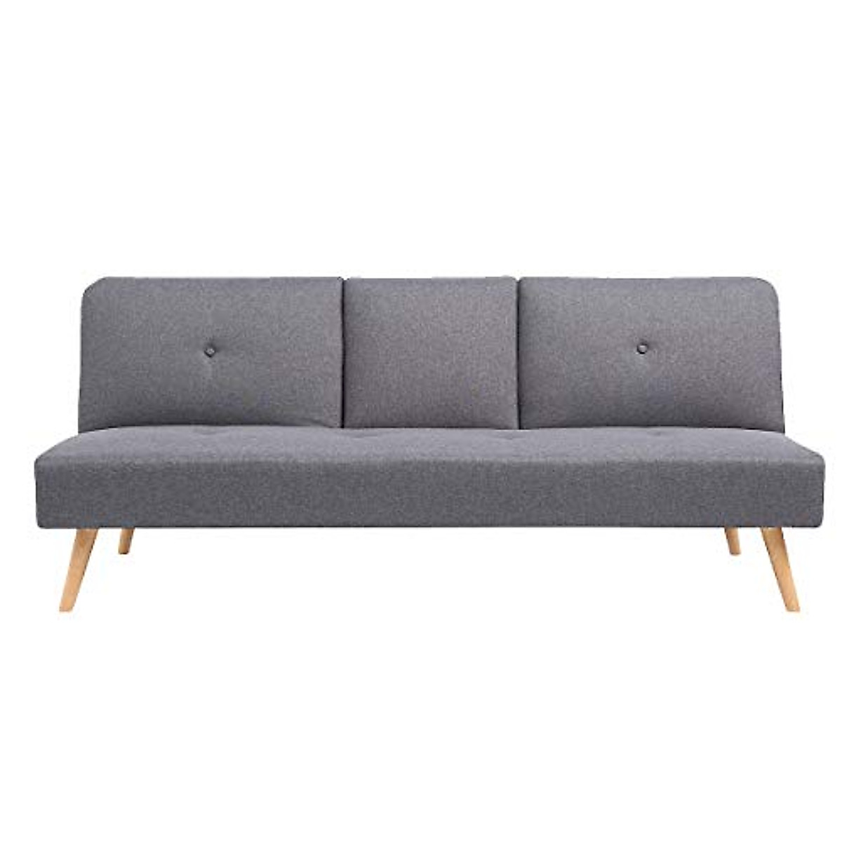 AC Pacific Hobbs Modern Contemporary Button Tufted Living Room Sofa Bed, Grey