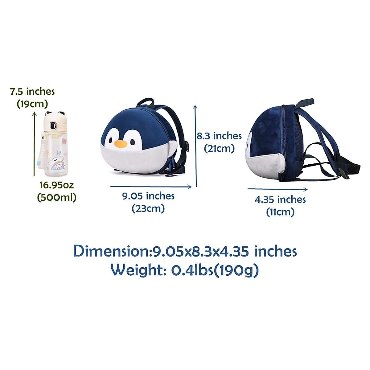 Toddler Backpack Leash for Baby,Child Backpack Harness,Cute Animal Backpack for Kid,Small Backpack Preschooler Leash(Penguin)