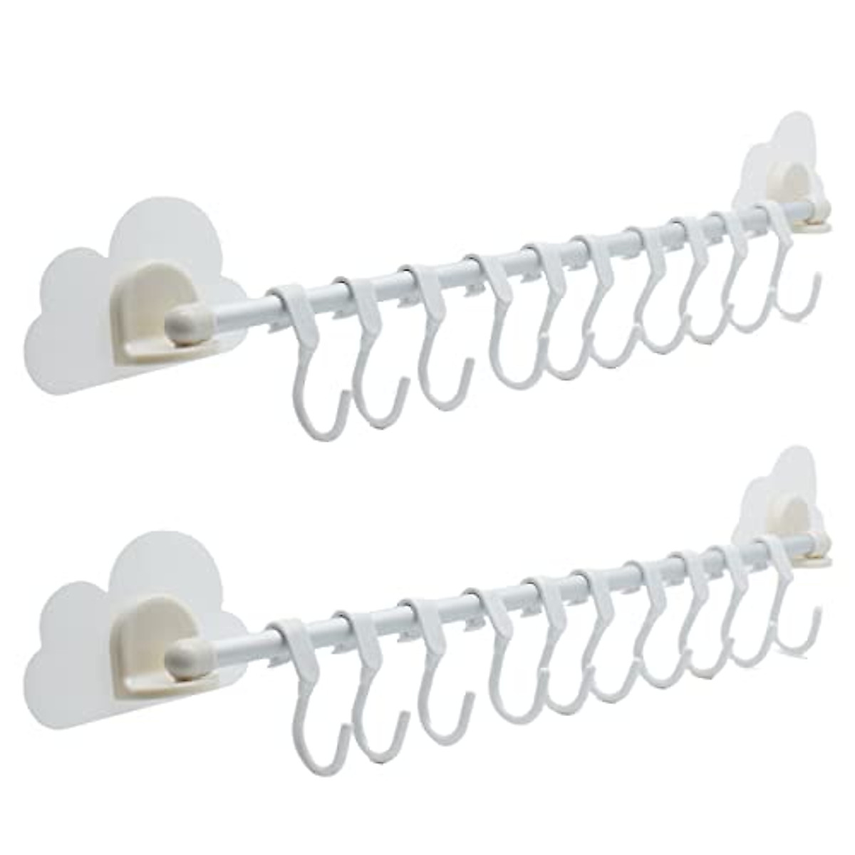 2 Pack Baby Headband Organizer Scrunchies Holder Baby Girl Bow Display Ponytail Holder Wall Hanger with 10pcs Hooks