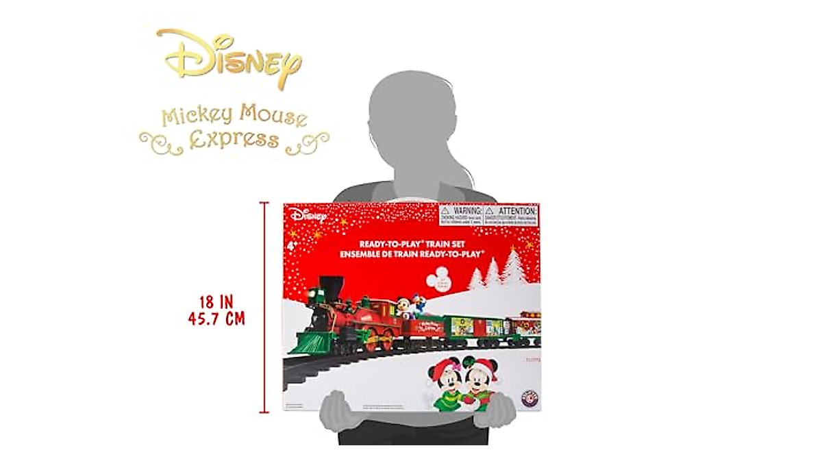Disney Mickey Mouse Train Set with Remote and Lights for Kids 4+