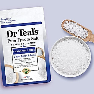 Dr Teal's Pure Epsom Salt Soak, Fragrance Free, 4 lbs