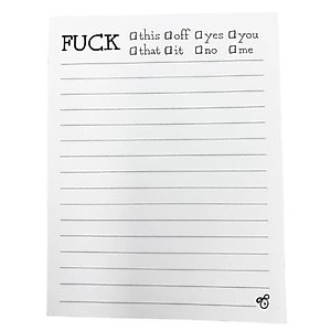 WAKIWI Fresh Outta Fucks Pad and Pen, Snarky Novelty Office Supplies,Funny Desk Accessory Gel Pen With Notepad,Humor Gifts for Friends Colleagues Boss (Notepad)