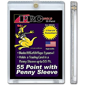 5-Count Pro-Mold 55pt. Magnetic ONE-Touch Card Holders Holds Sleeved Card MH55S