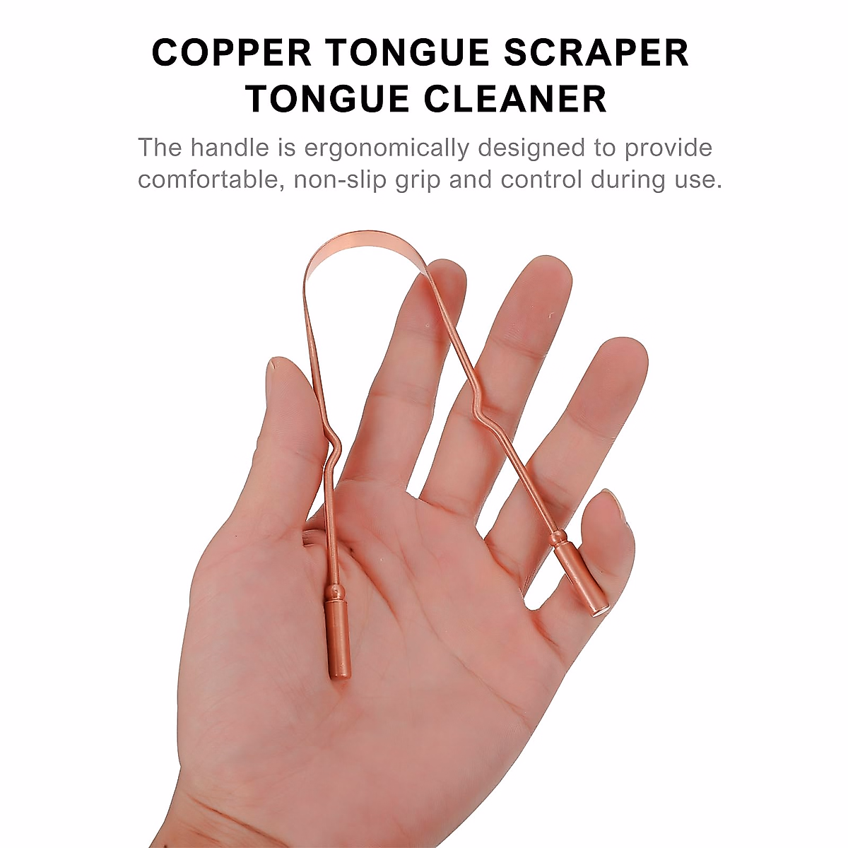 FOMIYES Scraper, Copper Brush with Travel Case, Cleaning Tool Oral Care Tool for Bad Breath