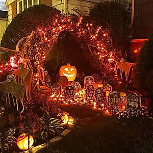 Marchpower C6 Christmas Lights,2-Pack Waterproof Outdoor Indoor LED String Lights,70 LED 23FT Durable Fairy Light Plug in Connectable Strawberry Light for Garden Trees Roofs Holiday Decorate,Red