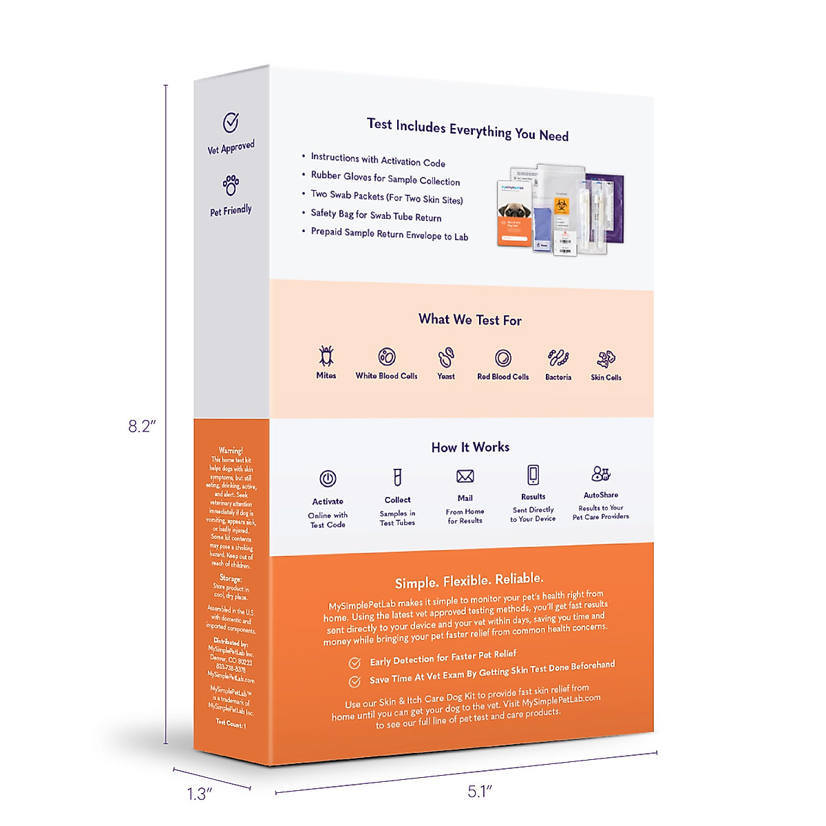 MySimplePetLab Dogs Itch and Skin Test Kit | Fast and Accurate Detection of Yeast and Other Skin Irritaions | Mail-in Dog Itchy Skin Test Used for Irritated, Itchy, or Smelly Skin