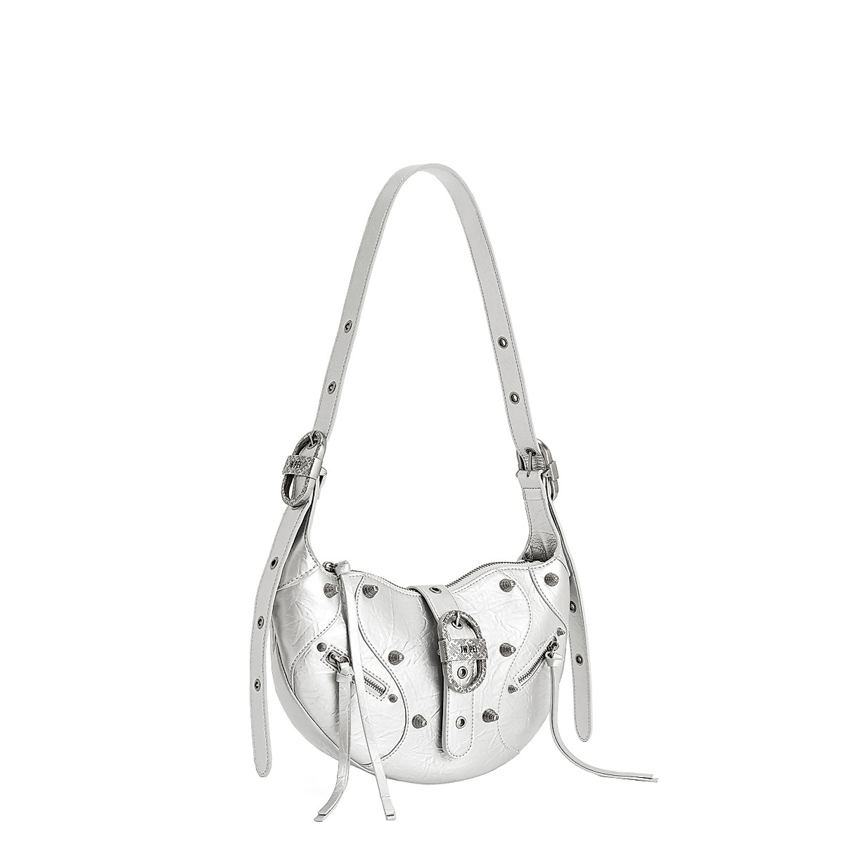 JW PEI Women's Tessa Metallic Pleating Shoulder Bag - Silver